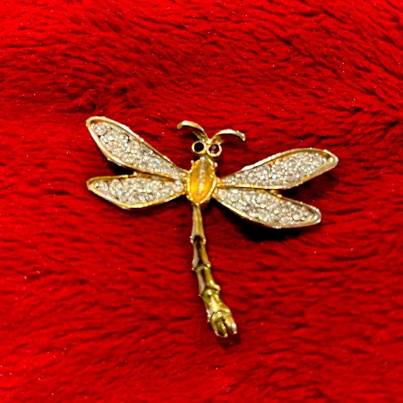 Jewelry | Vintage Firefly Brooch With Little Crystal Wings | Poshmark